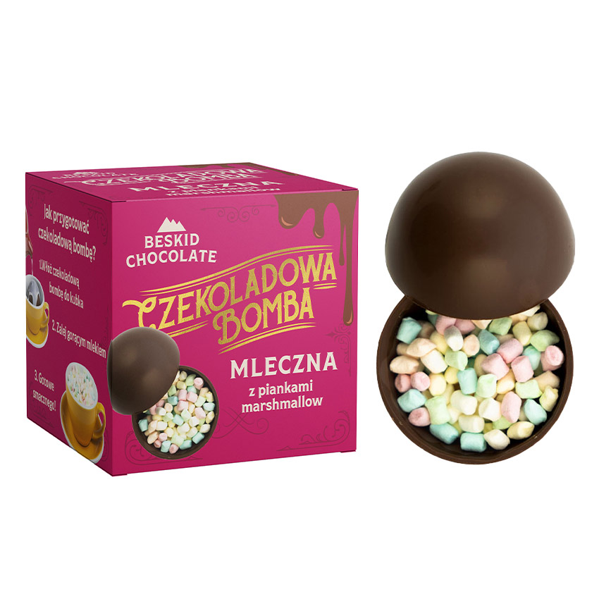 Chocolate Milk Bomb with marshmallows - Beskid Chocolate EU